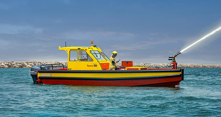 ASIS 13 Custom 9.5m Aluminum Firefighting Boats to NAFFCO